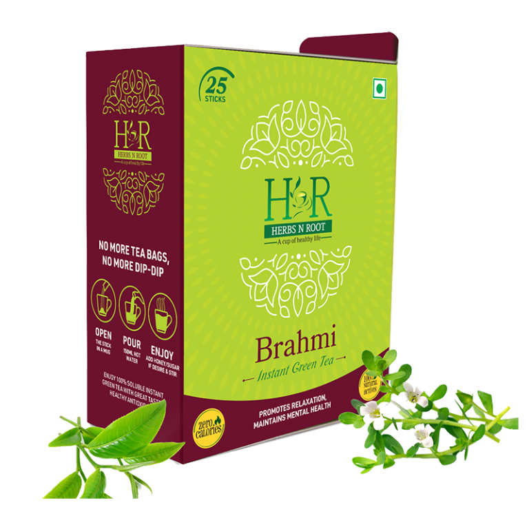 Brahmi | Ashwagandha - 100% Soluble Instant Herbal Green Tea | A Cup of ...